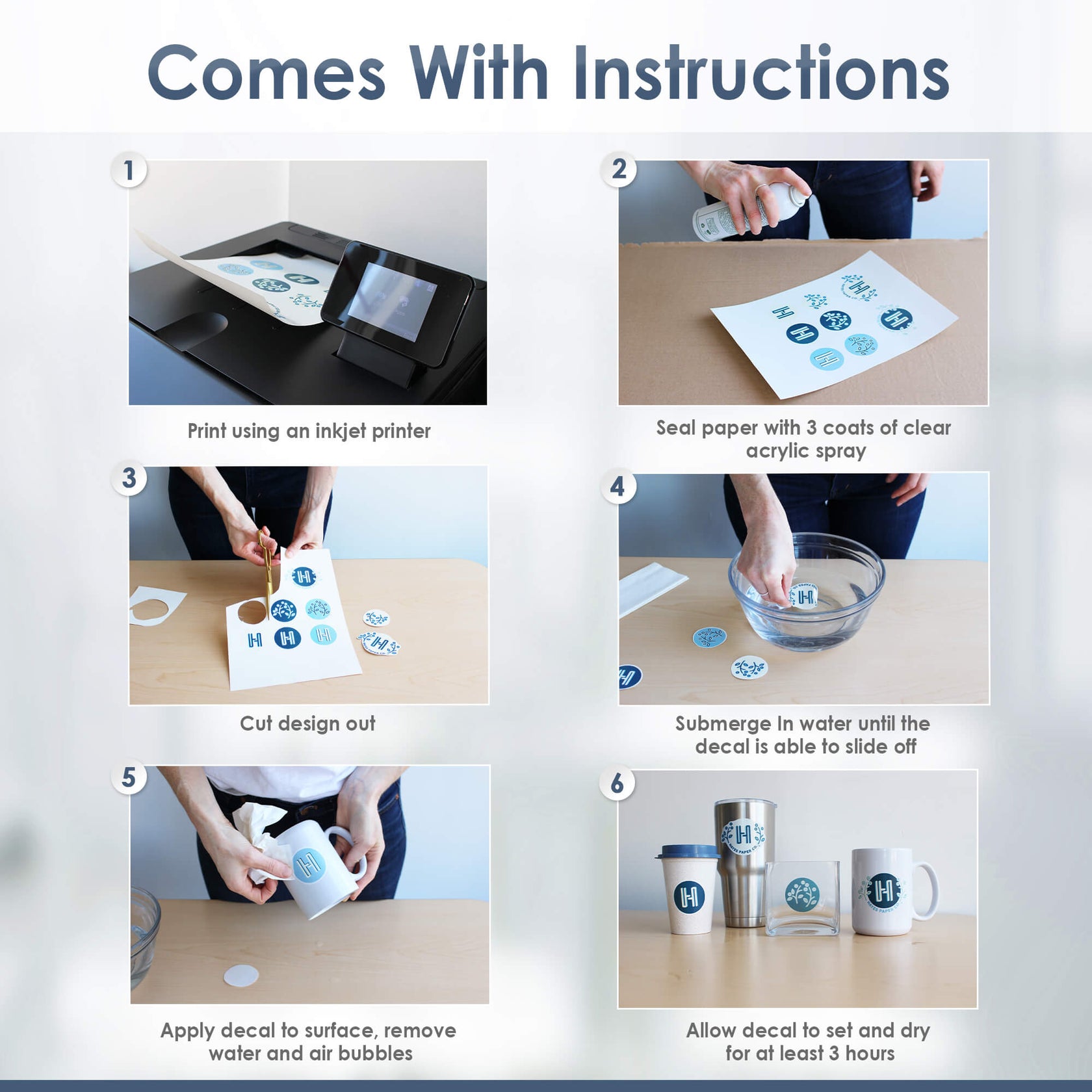 Clear Inkjet Waterslide Decal Paper | A4 and A3 Size | 20 or 100 sheet ...