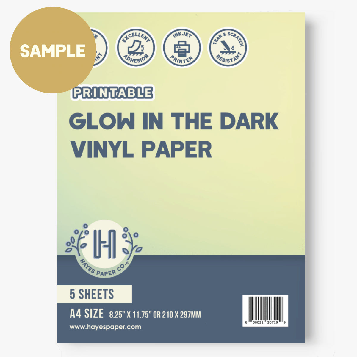 Hayes paper Co® Printable Vinyl Paper Sample | One Sheet Per Sample ...